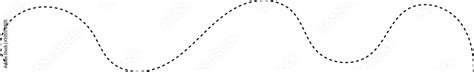 Curved Dotted Line Hand Drawn Stock Vector Adobe Stock