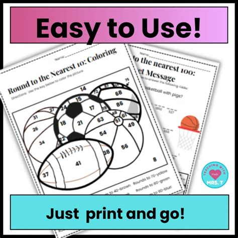 3rd And 4th Grade Math Rounding To 10 And Rounding To 100 Practice Worksheets