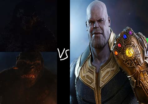 Godzilla And Kong Vs Thanos By Mnstrfrc On Deviantart