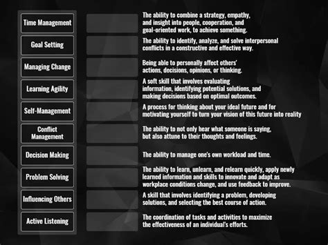 Soft Skills Evaluation Test Pre Teaching Match Up