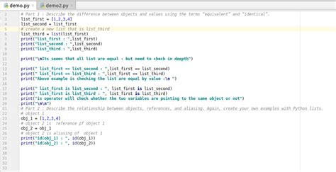 Solved Describe The Difference Between Objects And Values Using The