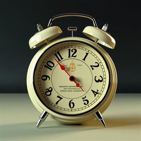 Premium Ai Image Simple Random Color Alarm Clock With Minimalism