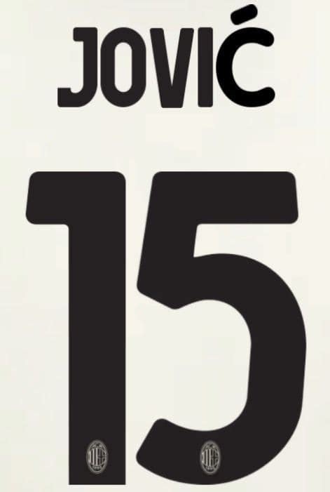 2023 24 Ac Milan X Pleasures Fourth Shirt Jovic 15 Official Player Issue Size Name Number Set