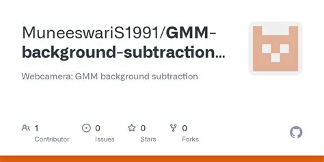 Github Muneeswaris1991 Gmm Background Subtraction Using Webcamera Webcamera Gmm Background