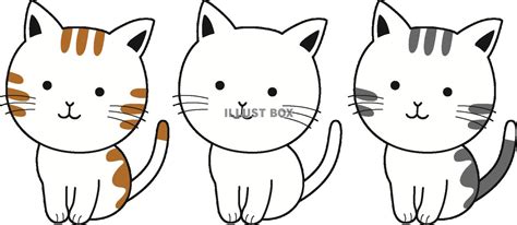 無料イラスト 3匹の子ねこ 透過png