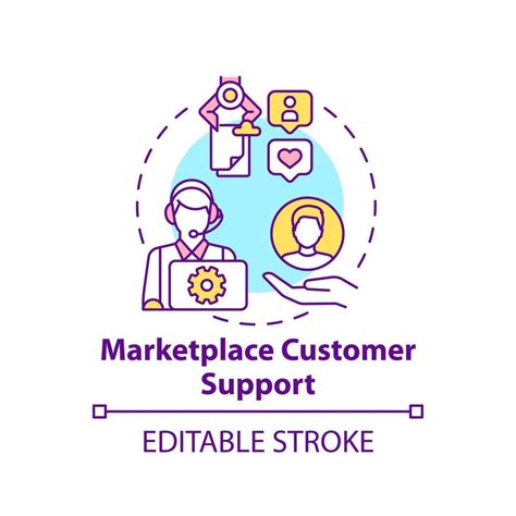 Marketplace Customer Support Concept Icon Choice Parameter Abstract Idea Thin Line Illustration