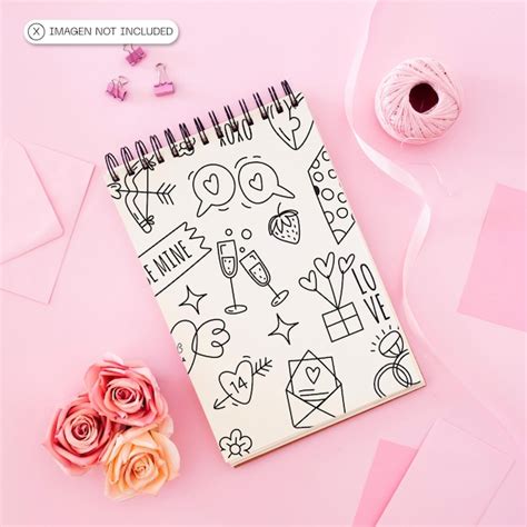 Premium Psd Mockup Notebook Love