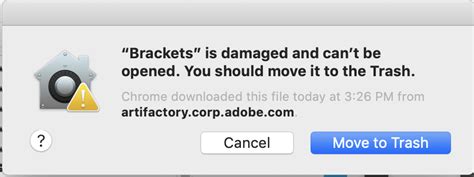 Not Able To Launch Brackets Application On Mac 10151 And Mac 1014