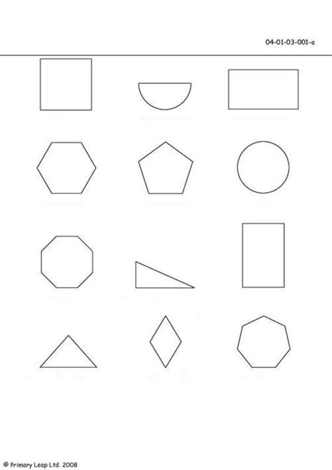 Prek 4 Shape Practice Worksheet Printable