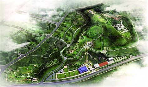 森林公园鸟瞰图 森林公园 土木在线