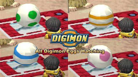 Digimon World Hd Remaster All Digimon Eggs Hatching Youtube