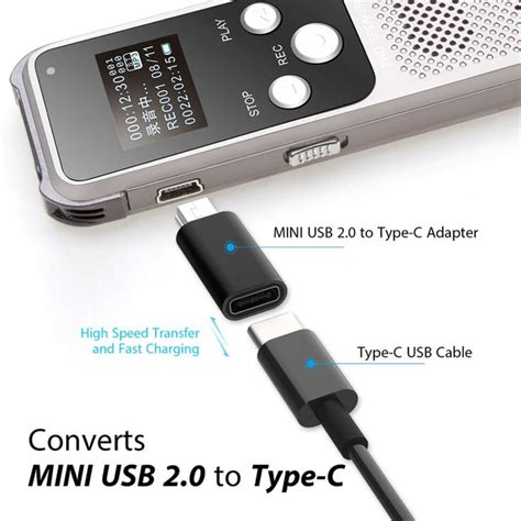 Переходник типа C мама на мини Usb папа серебристый купить на Ozon по низкой цене 2169093997