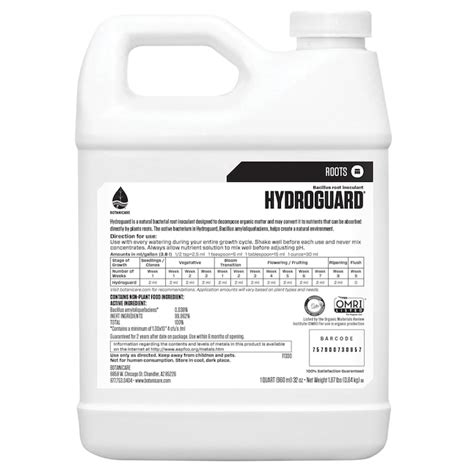 Botanicare Hydroguard Bacillus Root Inoculant 1 Quart Hgc704078 At