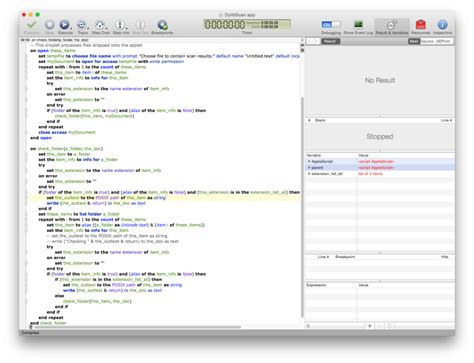 Script Debugger The Eclectic Light Company