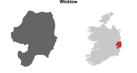 Wicklow County Blank Outline Map Set 52087807 Vector Art At Vecteezy