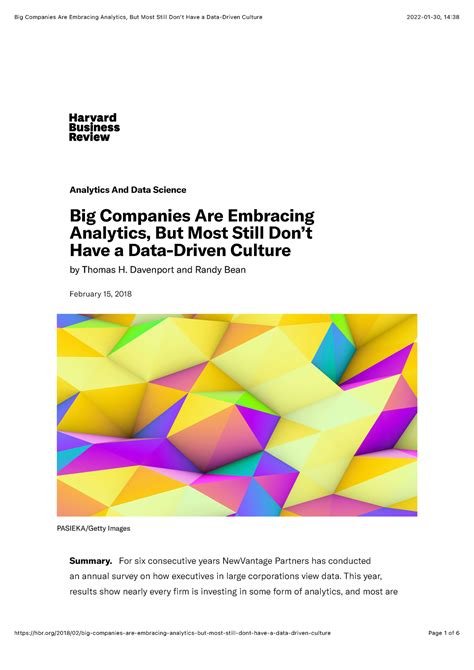 Big Companies Are Embracing Analytics But Most Still Dont Have A Data Driven Culture