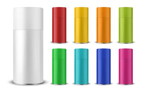 벡터 3d 현실적인 다채로운 빈 스프레이 수 스프레이 병 모자 설정 된 근접 촬영 흰색 배경에 고립 분무기의 디자인 템플릿은 모의 업 패키지 광고 헤어 스프레이 탈취 등을