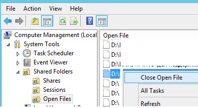 View And Close Open Files In Windows Server SMB Share
