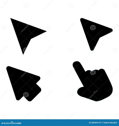 pointer computer mouse symbol outline styled icon editable stroke