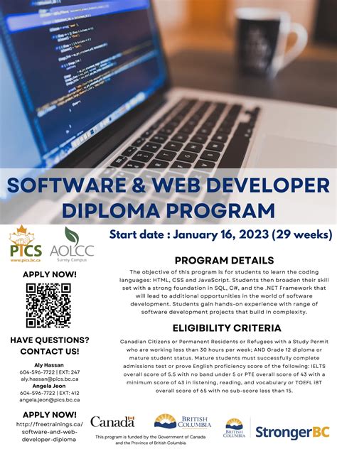 software and web developer diploma
