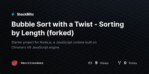 Bubble Sort With A Twist Sorting By Length Forked Stackblitz