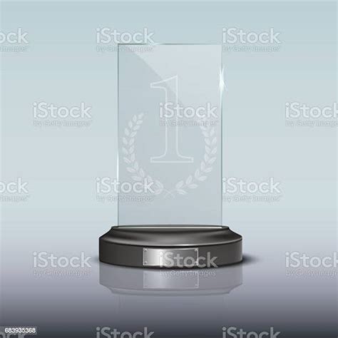 거울 반사 유리 사각형 상자 연단 플레이트입니다 벡터 일러스트입니다 모던 양식에 대한 스톡 벡터 아트 및 기타 이미지 모던 양식 트로피 Championship