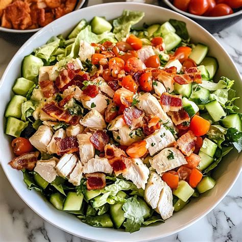 Chicken Bacon Ranch Chopped Salad 4 Servings Ultimate Delicious