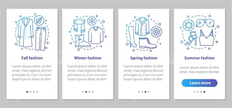 Onboarding Screen Of Mobile App Featuring Fashion Collections With Line Design Vector Industry