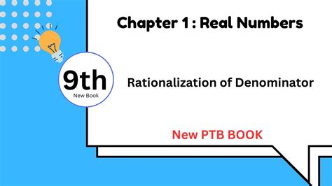 Class 9th Maths Ch 1 Rationalization Of Denominator Youtube