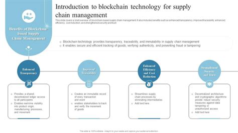 Introduction To Blockchain Technology For Supply Chain Management Bct Ss Ppt Sample