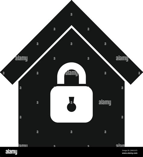 Home Lock Access Icon Simple Vector Secure Stop Theft Gesture