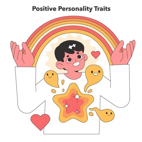Delightful Illustration Of A Character Radiating Positive Personality