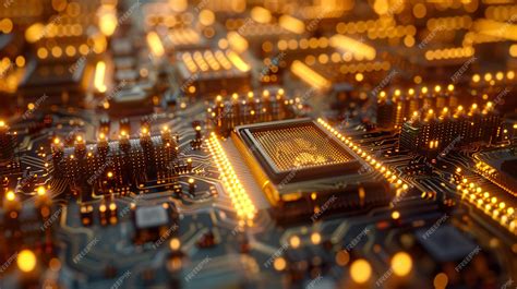 Microscopic Silicon Structures Transistors Premium Ai Generated Image