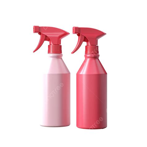3d Render Spray Bottles 3d Rendering Red And Pink Spray Bottles 3d
