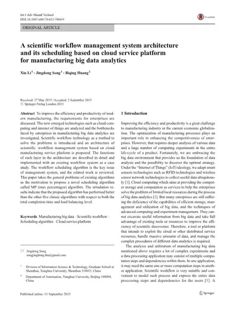 A Scientific Workflow Management System Architecture And Its Scheduling Based On Cloud Service