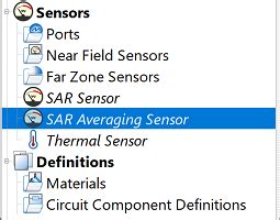 SAR Averaging Sensor XFdtd Remcom Support