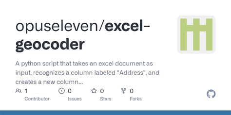 Github Opuselevenexcel Geocoder A Python Script That Takes An Excel Document As Input