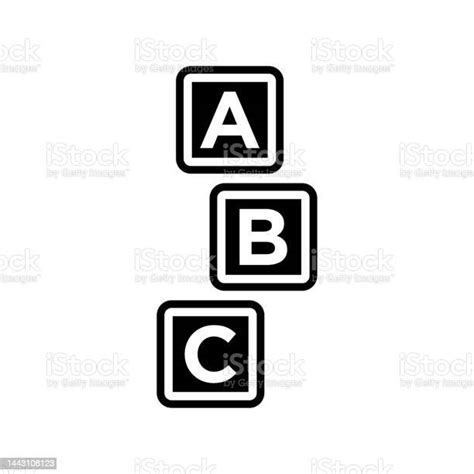 Abc Cubes Icon Vector Design Template In White Background Stock