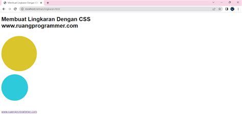 Cara Membuat Lingkaran Dengan CSS Ruangprogrammer