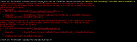 Problem Setting PYTHONPATH Issue EdjeElectronics TensorFlow Object Detection API