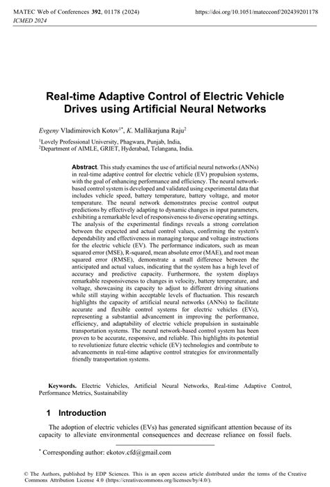 Pdf Real Time Adaptive Control Of Electric Vehicle Drives Using