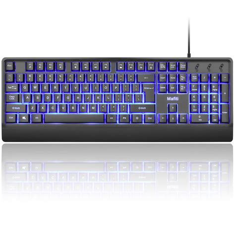 Buy Mafiti Computer Office Keyboard Wired Usb 104 Keys Full Size Backlit Keyboards Compatible Pc