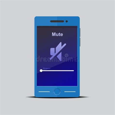 Turn Off Notification Sounds In Smart Phone Mute Audio Stock Illustration Illustration Of