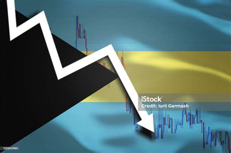 화이트 화살표와 주식 차트 바하마의 물결 치는 국기의 배경에가을 0명에 대한 스톡 사진 및 기타 이미지 0명 Stock Market Crash 감소 Istock