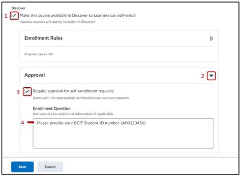 Discover Turning On Enrollment Rules And Approval Settings Bcit Tech Help Education For A