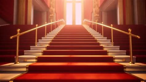 레드 카펫이 있는 우아한 계단 고급스러운 3d 렌더링 계단 계단을 오르다 계단 오르기 배경 일러스트 및 사진 무료 다운로드 Pngtree