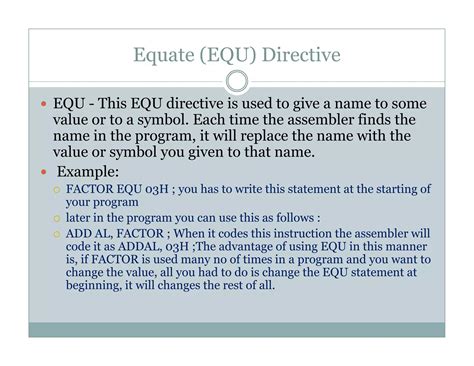 Assembler Directives And Basic Steps Alp Of 8086 Ppt