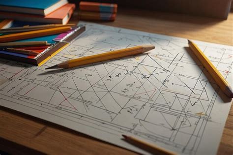 Classroom With Geometry Tools Premium Ai Generated Image