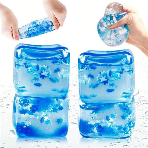 Ice Cube Malt Sugar Squeeze Relax Stress Release Block Interesting Fidget Pressure Ball Wet