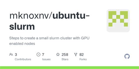Github Mknoxnvubuntu Slurm Steps To Create A Small Slurm Cluster